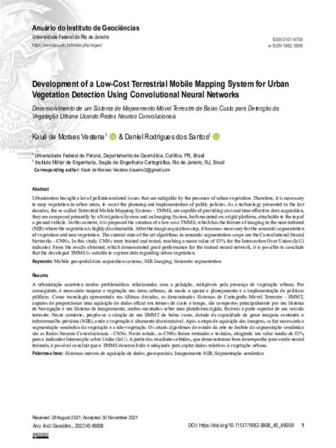 Pdf Development Of A Low Cost Terrestrial Mobile Mapping System For