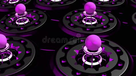 Abstract Rows Of Spinning Details Of A Lilac Color Seamless Loop
