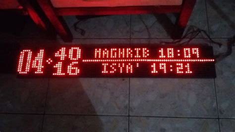 Chellotech Learn From Copas Rakit Jadwal Sholat Digital Arduino P10