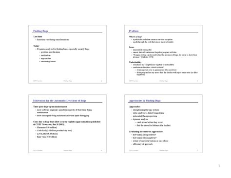 Finding Bugs Algorithmic Language Compilers Slides Cs 553 Docsity