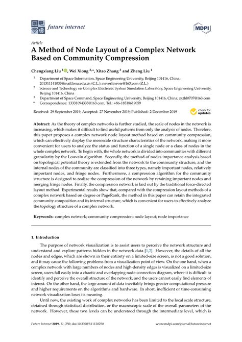 A Method Of Node Layout Of A Complex Network Based On Community