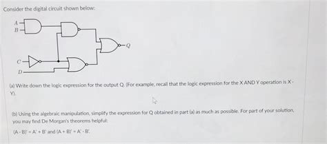 Solved Consider The Digital Circuit Shown Below A B D D A Chegg