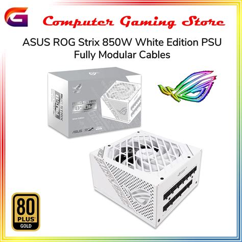 Jual ASUS ROG Strix 850G White Edition PSU 850W Fully Modular Cables Shopee Indonesia