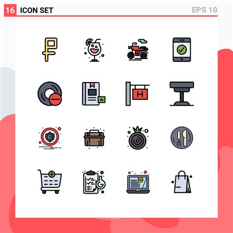 Set Of 16 Modern Ui Icons Symbols Signs For E Hardware Transport Gadget Devices Editable