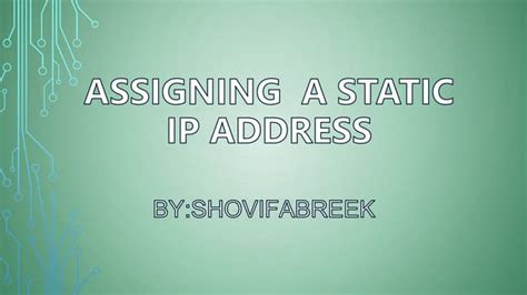 Assigning Ip Address Pptx