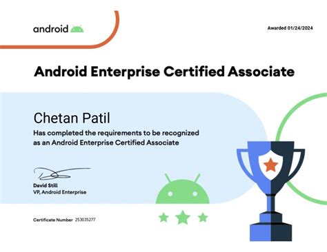 Chetan Patil On Linkedin Androidenterprise Certificationjourney Professionaldevelopment