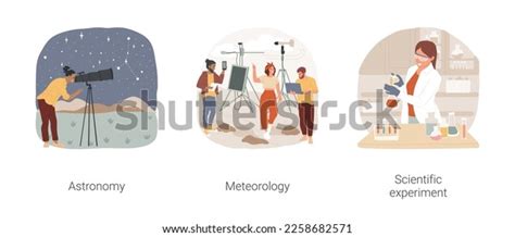 Natural Science Hobbies Isolated Cartoon Vector Stock Vector Royalty
