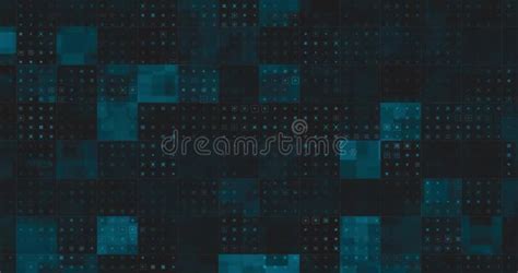 Animation Of Digital Data Processing Over Flickering Squares Stock