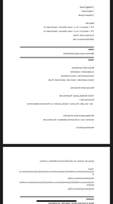 Solved This Is My Code For Gaussian Mixture Model