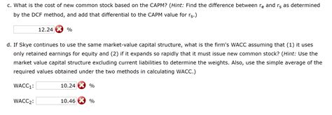 Solved Excel Activity Calculating The WACC Here Is The Chegg Com