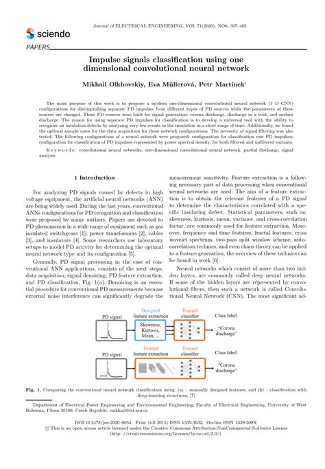 Pdf Impulse Signals Classification Using One Dimensional