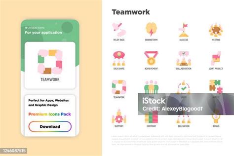 팀워크 얇은 라인 아이콘 세트 릴레이 경주 브레인 스토밍 성공 회의 아이디어 공유 공동 프로젝트 공동 프로젝트 단결 지원 위임 보너스 현대 벡터 그림입니다 개발에 대한 스톡