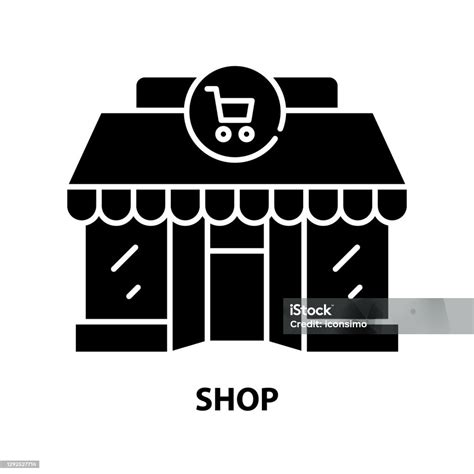 상점 아이콘 편집 가능한 스트로크가 있는 블랙 벡터 사인 컨셉 일러스트 상점에 대한 스톡 벡터 아트 및 기타 이미지 상점 쇼핑 아이콘 Istock