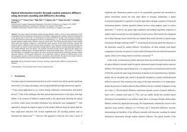 Optical Information Transfer Through Random Unknown Diffusers Using