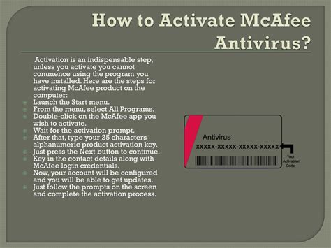 Ppt Steps To Download And Activate Mcafee Security Activate Powerpoint