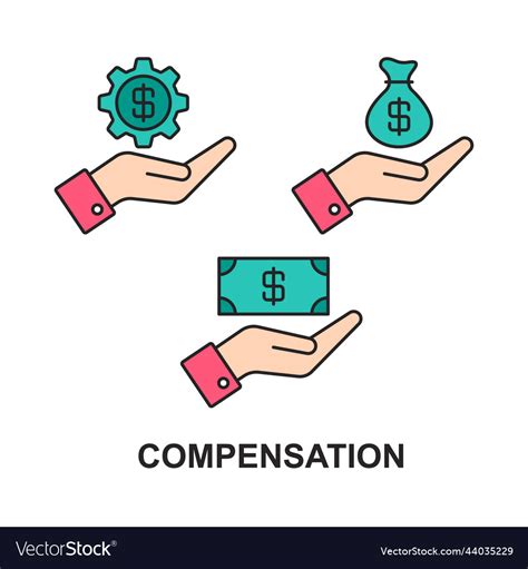 Compensation Icon In Logotype Royalty Free Vector Image