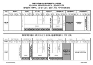 Takwim Akademik Sesi Program Usahasama Ui Tm PDF