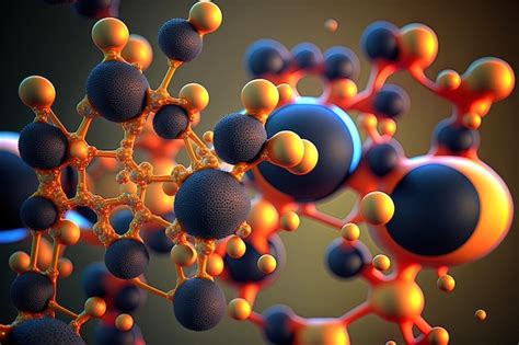 Premium Photo Background Of Amorphous Molecular Structures
