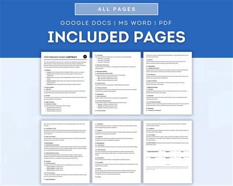 Performance Based Contract Template Employee Performance Agreement