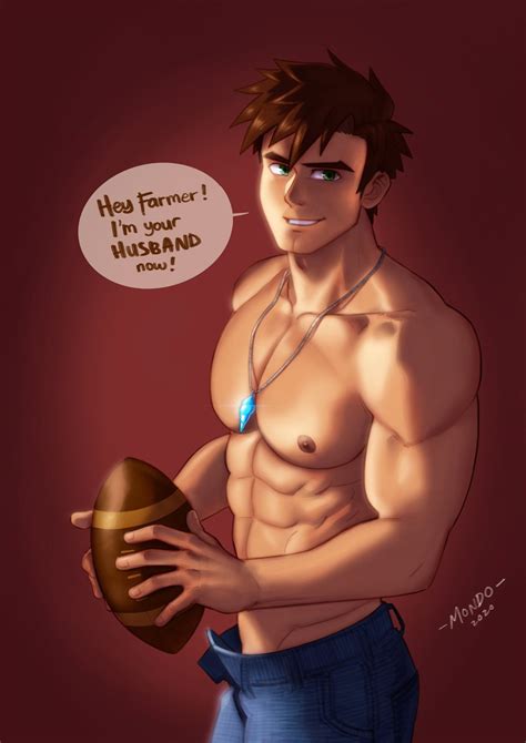 Rule 34 1boy Alex Stardew Valley American Football Big Pecs Brown