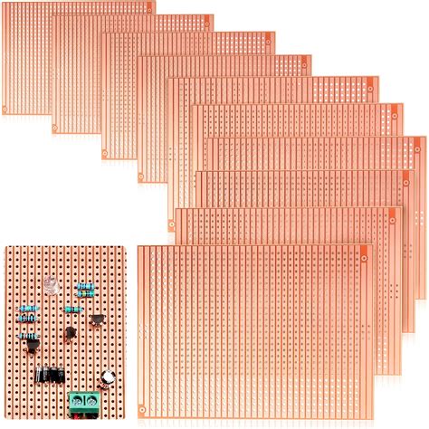 10 Pcs 73mm X 100mm Pcb Board Prototype Kit Protoboard Copper Strip Board Circuit