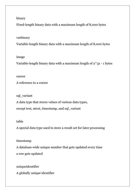 Ppt Sql Server 2000 Data Types Powerpoint Presentation Free Download