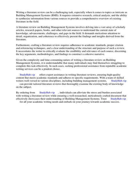 Building Management System Literature Review Pdf Building Information Modeling Literature