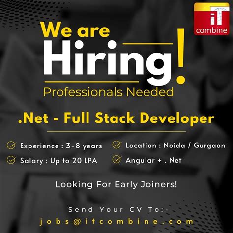 Itcombine On Linkedin Hiring Dotnetdeveloper Angulardeveloper Noidajobs Gurgaonjobs
