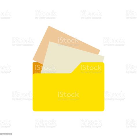 문서가 있는 폴더 아이콘입니다 흰색 배경에 고립된 벡터 일러스트레이션입니다 개념에 대한 스톡 벡터 아트 및 기타 이미지 개념 개념과 주제 검색 Istock