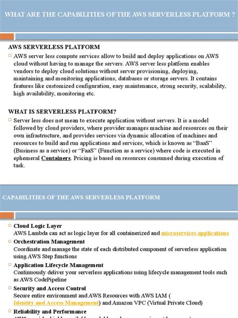 Aws Archi Serverless Platform Capabilities Pdf Amazon Web Services Cloud Computing