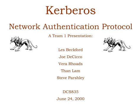 Ppt Kerberos Network Authentication Protocol A Team 1 Presentation Powerpoint Presentation