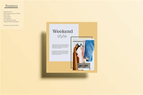 Premium Psd Square Poster Mockup