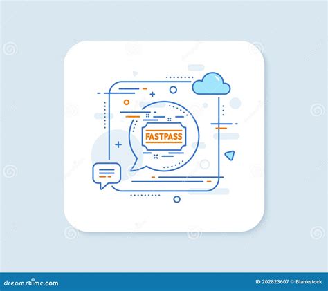 Fastpass Line Icon Amusement Park Ticket Sign Vector Stock Vector Illustration Of Abstract