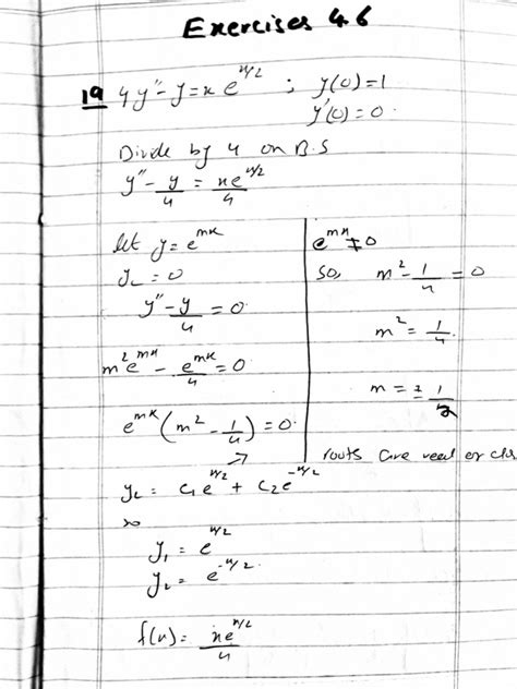 exercise 4 6 differential equation pdf