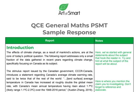 How To Write A Psmt For Qcaa General Maths Ia1 Art Of Smart