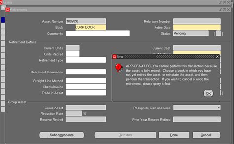 Oracle Application Techno Functional App Ofa 47333 You Cannot