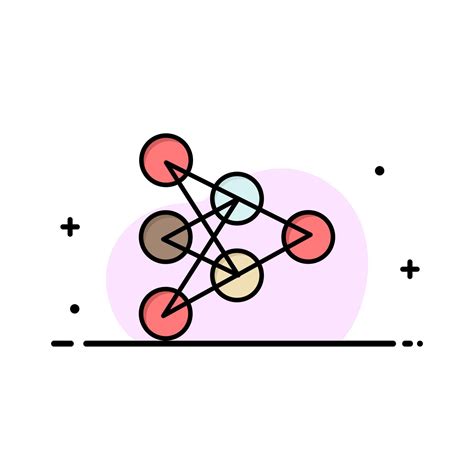 Learning Deep Algorithm Data Business Flat Line Filled Icon Vector