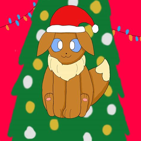 Christmas Eevee By Mossyleaf Theleafeon On Deviantart