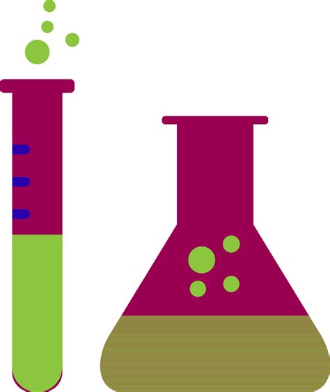 Green And Pink Beaker With Test Tube 24829085 Vector Art At Vecteezy