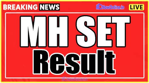 Mh Set Result 2025 Maharashtra Set Cut Off Marks