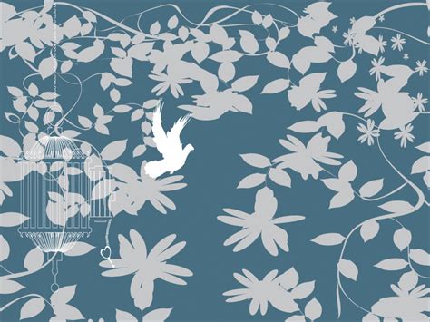 The Bird Of Freedom Powerpoint Templates Animals And Wildlife Blue