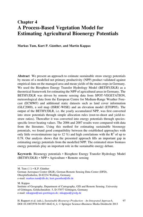 Pdf A Process Based Vegetation Model For Estimating Agricultural