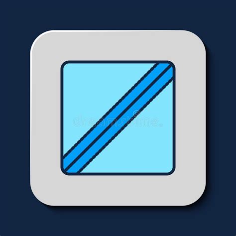 Filled Outline Sewing Pattern Icon Isolated On Blue Background