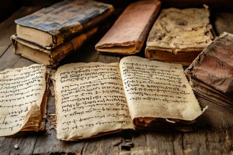 Analyzing Grammatical Structures Of Ancient Writte Generative Ai Premium Ai Generated Image