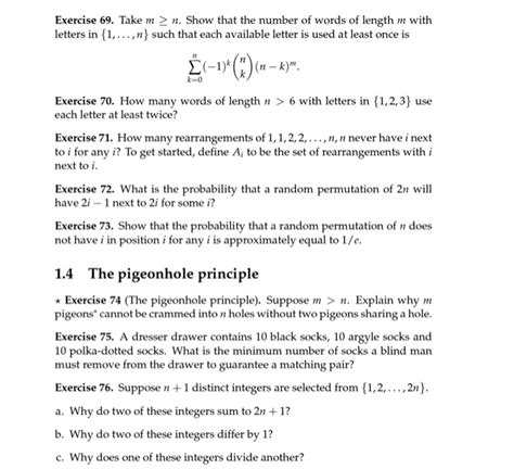 solved exercise 69 take m 2 n show that the number of
