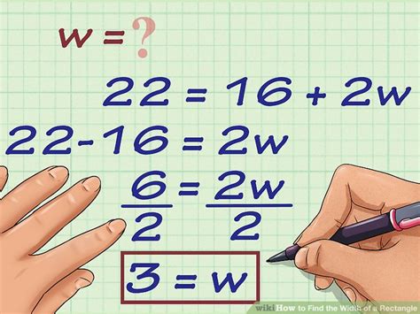 4 ways to find the width of a rectangle wikihow