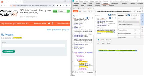 Lab Sql Injection With Filter Bypass Via Xml Encoding