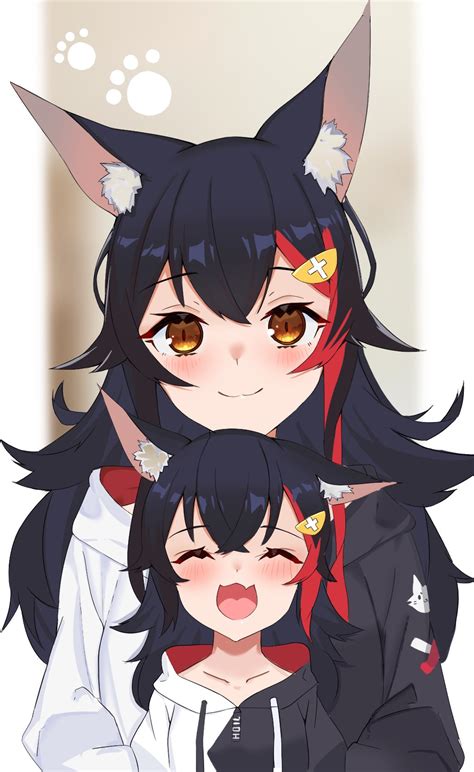 Ookami Mio And Ookami Mio Hololive Drawn By Pepentyo Danbooru