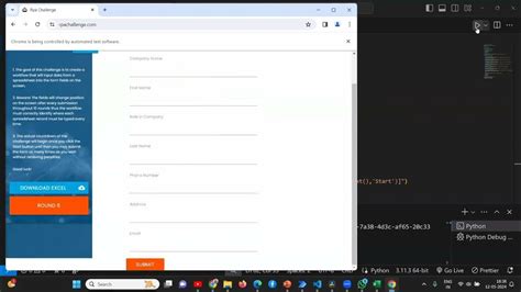 rpa challenge python selenium web automation youtube