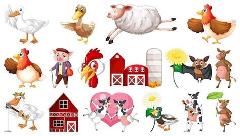 Bauernhoftiere Clipart Bilder Kostenloser Download Auf Freepik